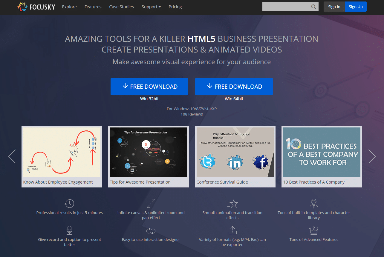 Top 8 Animated Slideshow Makers for Creating Professional Animated Slide Presentations