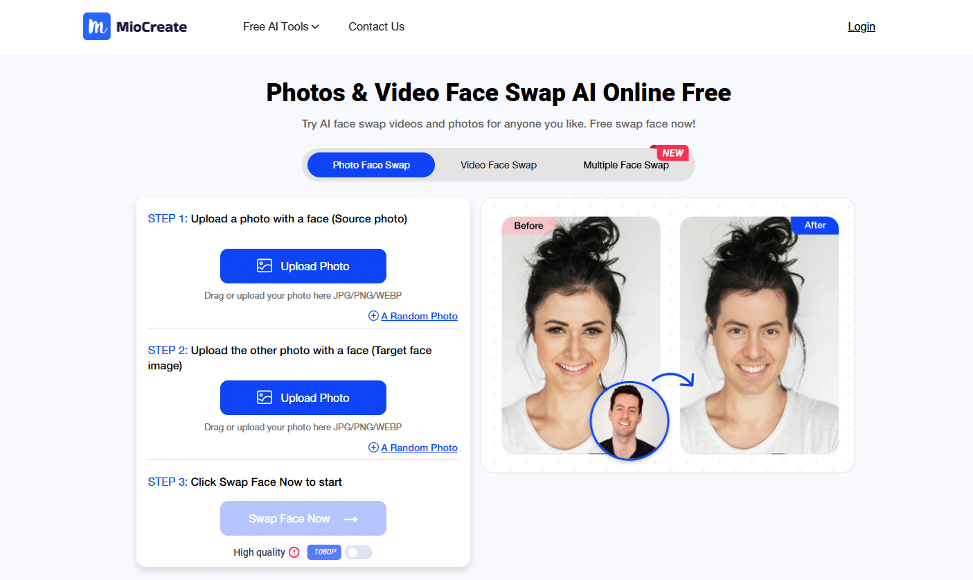 8 Free Face Swap Online Tools You Shouldn't Miss in 2025 - Mango Animate