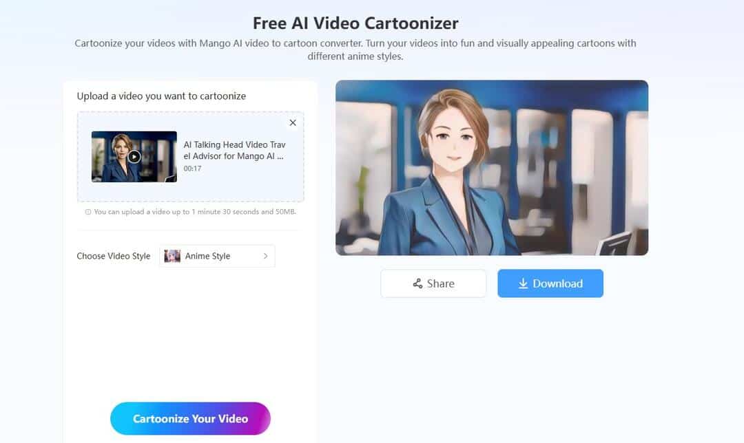 How to Convert Video to Cartoon Online Free