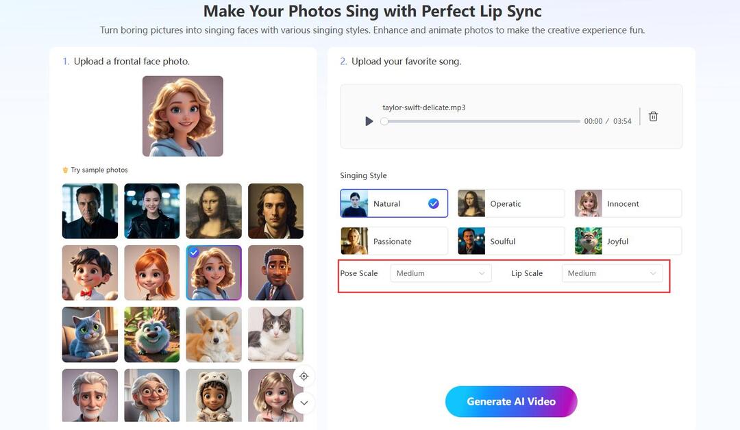 How to Make a Photo Sing Your Song with AI