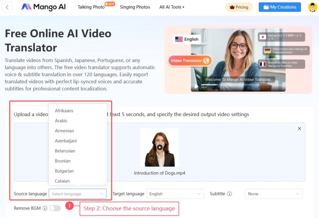 Hogyan fordítson le egy videót bármilyen más nyelvre AI-vel