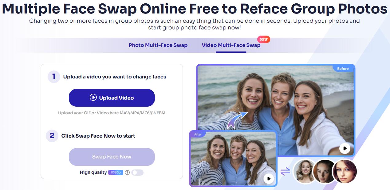 8 Free Multiple Face Swap Video Tools for Realistic Face Swapping